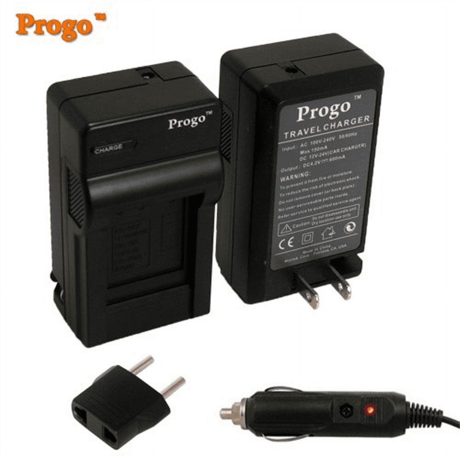 Progo EN-EL3e Digital Camera Battery Charger with Fold-In Wall Plug and ...