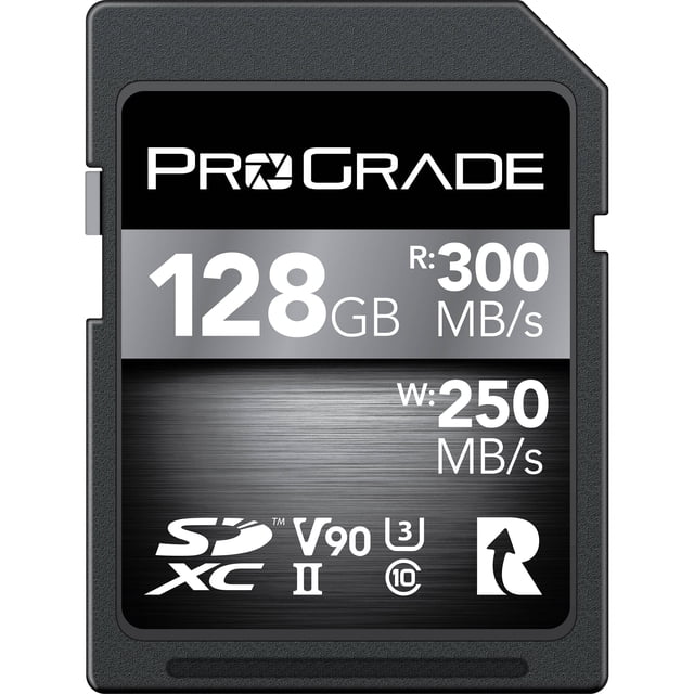 ProGrade Digital SDXC 128GB UHS-II V90 Memory Card with 250MBPS Write ...