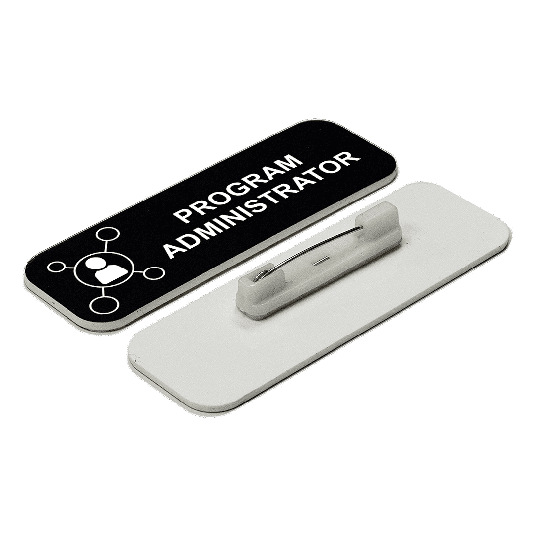 Program Administrator 1 x 3" Name Tag/Badge, Black, (3 Pack) - Walmart.com