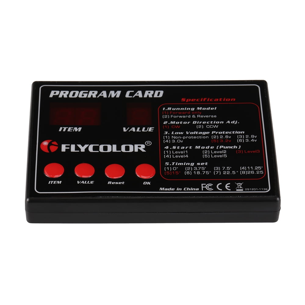 Programing Card, Esc Speed Ler Mewmewcat Huiop - Walmart.com