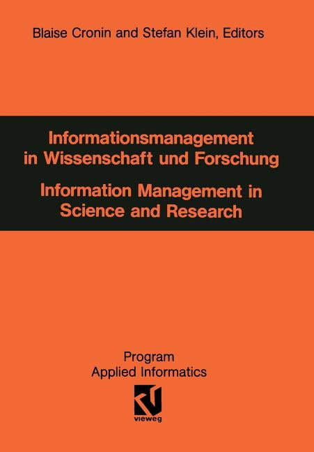 Programm Angewandte Informatik Informationsmanagement in Wissenschaft ...