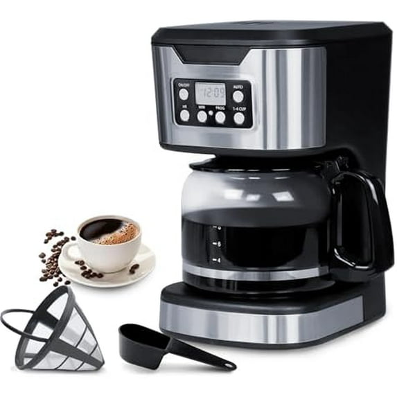 Programmable Coffee Maker 12 Cup Brew & Drip coffee machine, Fully ...