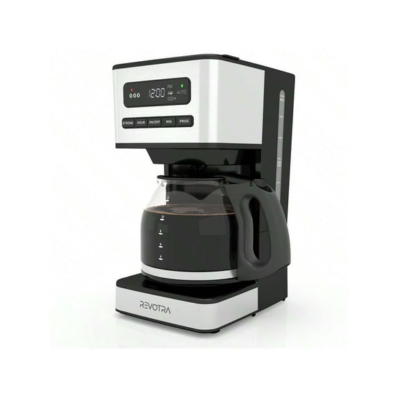 Programmable Coffee Maker 12-Cup Drip Machine with Strong Brew & Iced Coffee Settings, 24H Timer ...