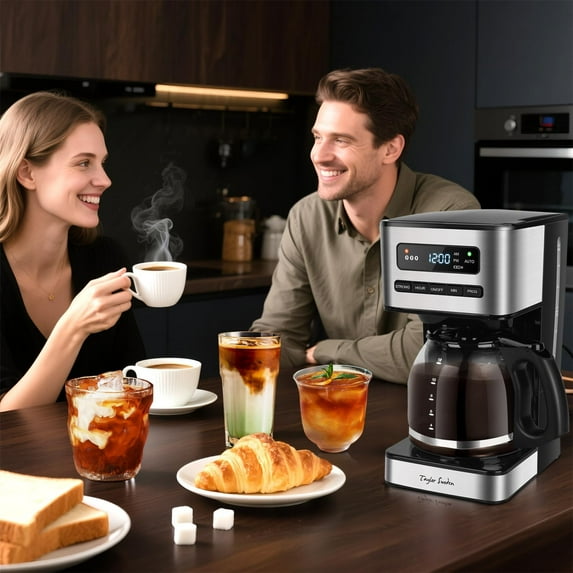 Programmable Coffee Makers 12 Cup, Hot and Iced Coffee Maker, 4 Brew ...