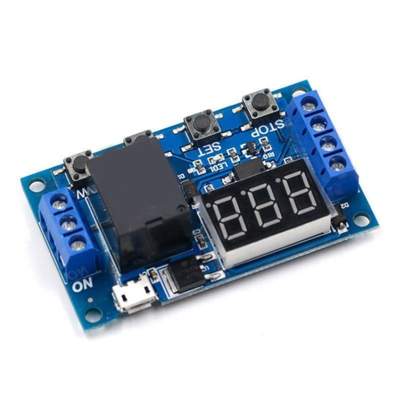 Programmable Delay Relay Module Adjustable Cycle Timer Switch With LED ...