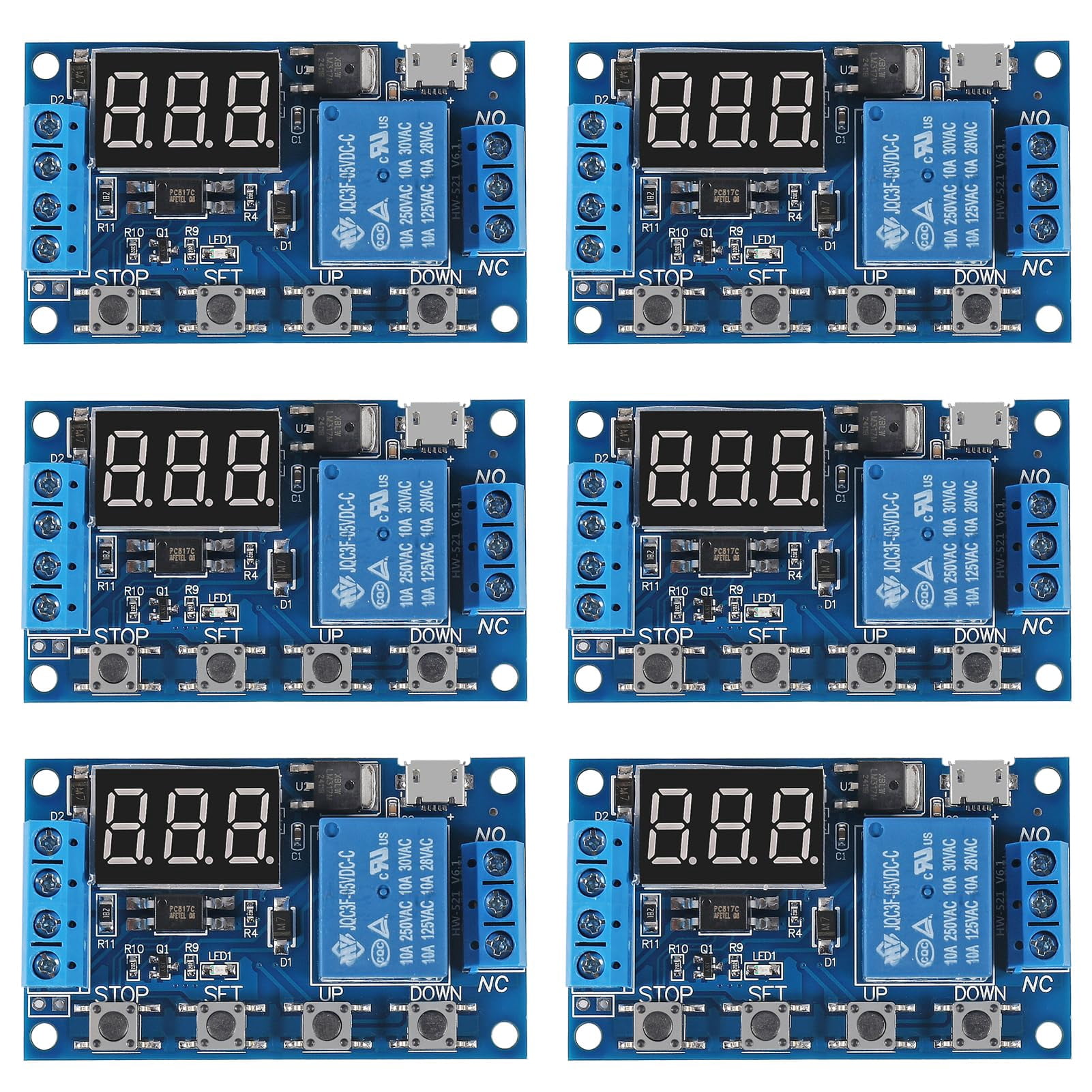 Programmable Delay Relay Module with LCD Display 6-30V DC 5V Micro USB ...