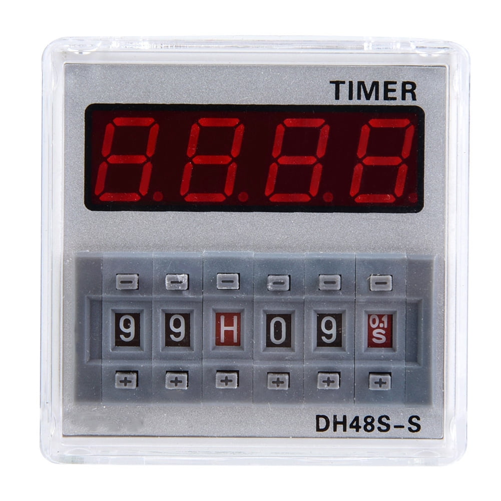 Programmable Delay Timer Relay 0.1S-99H, 8-Pin DH48s, Versatile for AC/DC 24V Applications ...
