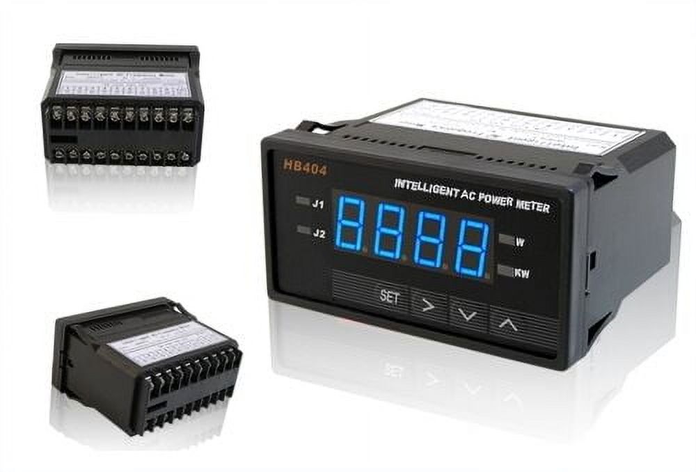 Programmable Digital Blue AC Single Phase Power Watt Meter with control ...