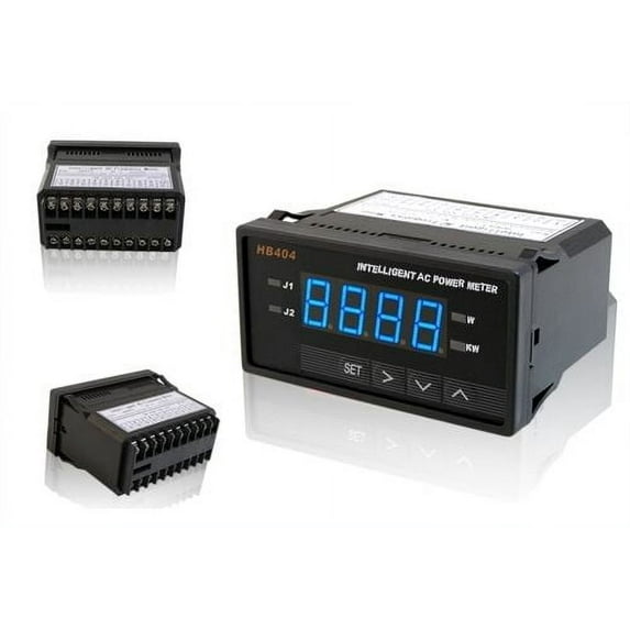 Programmable Digital Blue AC Single Phase Power Watt Meter with control ...