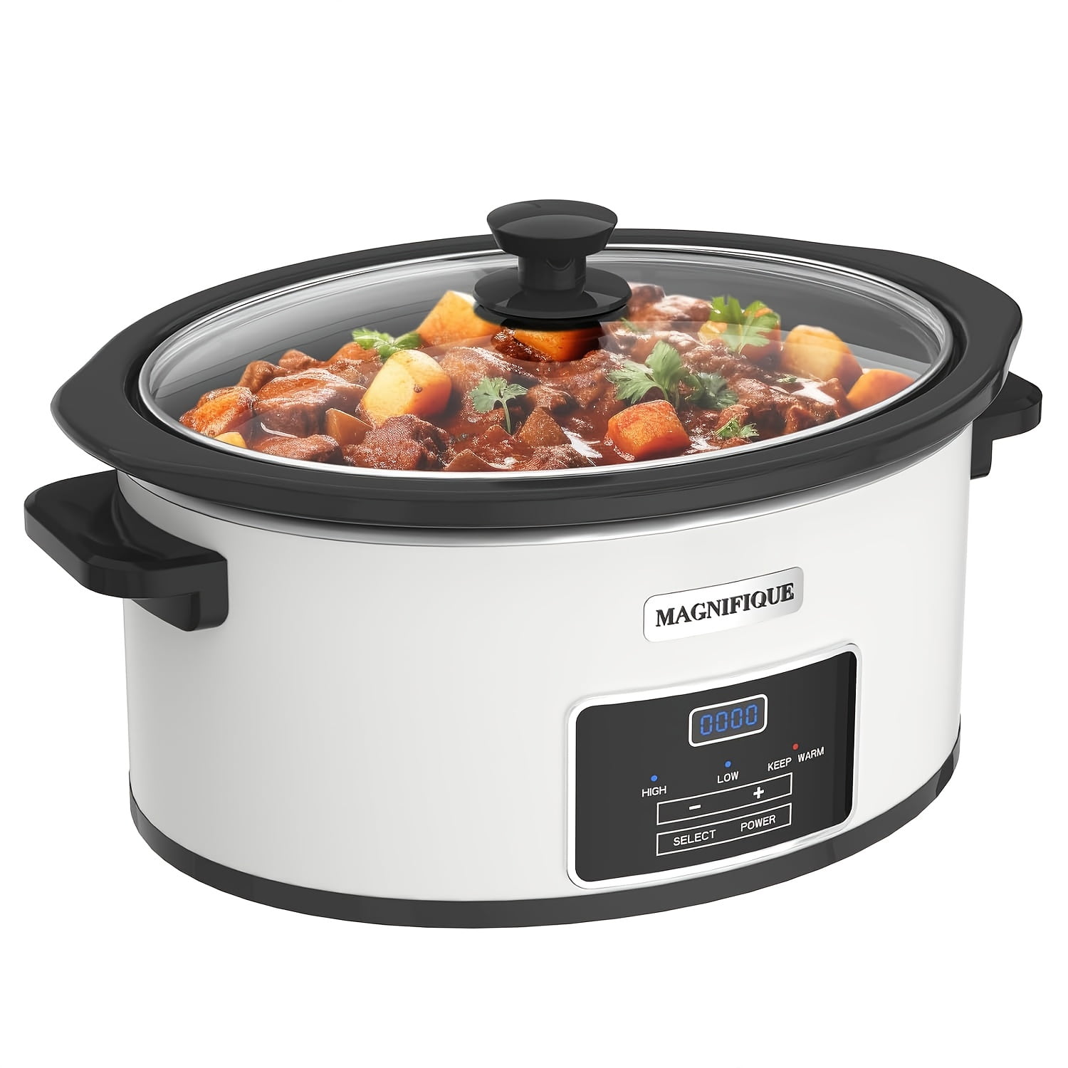 Programmable Digital Slow Cooker with Ceramic Bowl, Timer & Keep Warm ...