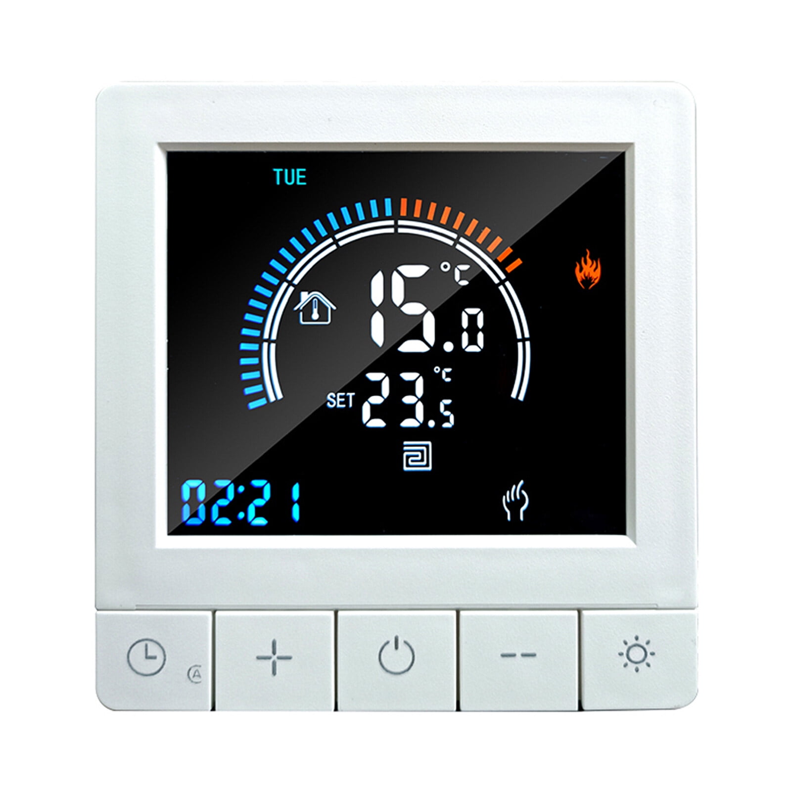 Programmable Digital Thermostat with Child Lock LCD Display NTC Sensor ...