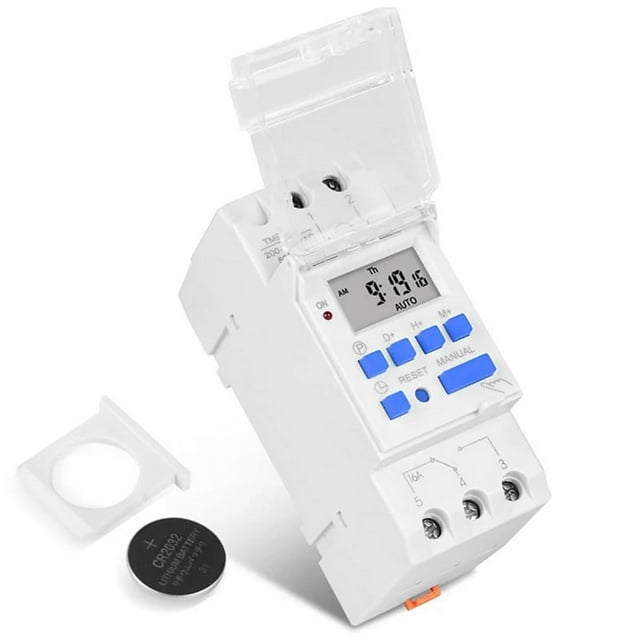 Programmable Digital Time Switch Relay Control AC 220V 16A Din Rail ...