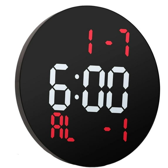 Programmable Digital Wall Clock With Temperature Humidity Display Auto ...