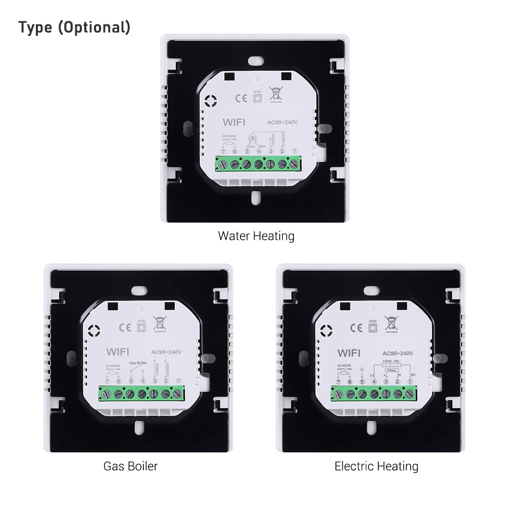 Programmable Electric Heating Thermostat LCD Touchscreen Digital ...