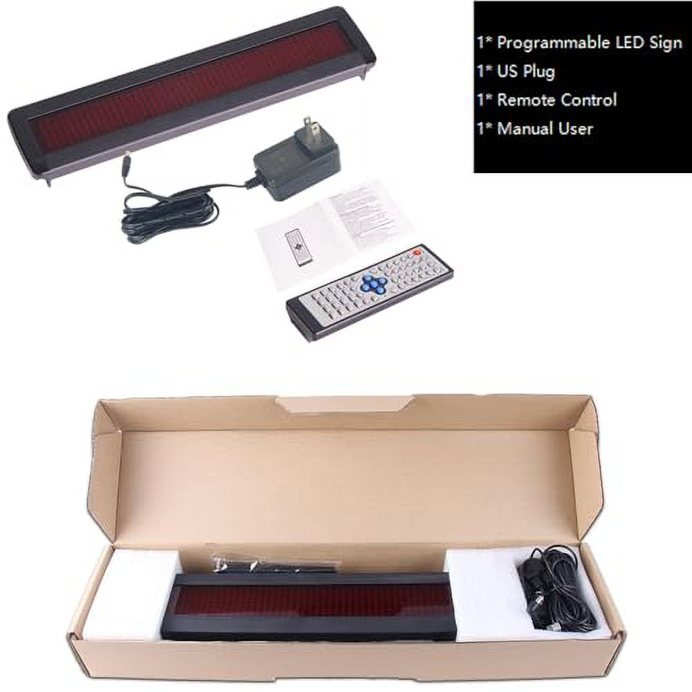 Programmable High Resolution Scrolling LED Sign - Red Message Board ...