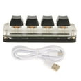 Programmable Keypad USB 4 Keys Mini Portable Mechanical Keyboard HID DIY Programmable Keyboard ...