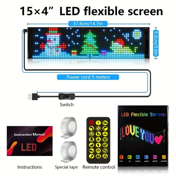 [Programmable LED Logo] Programmable LED Logo, Flexible LED Scrolling ...