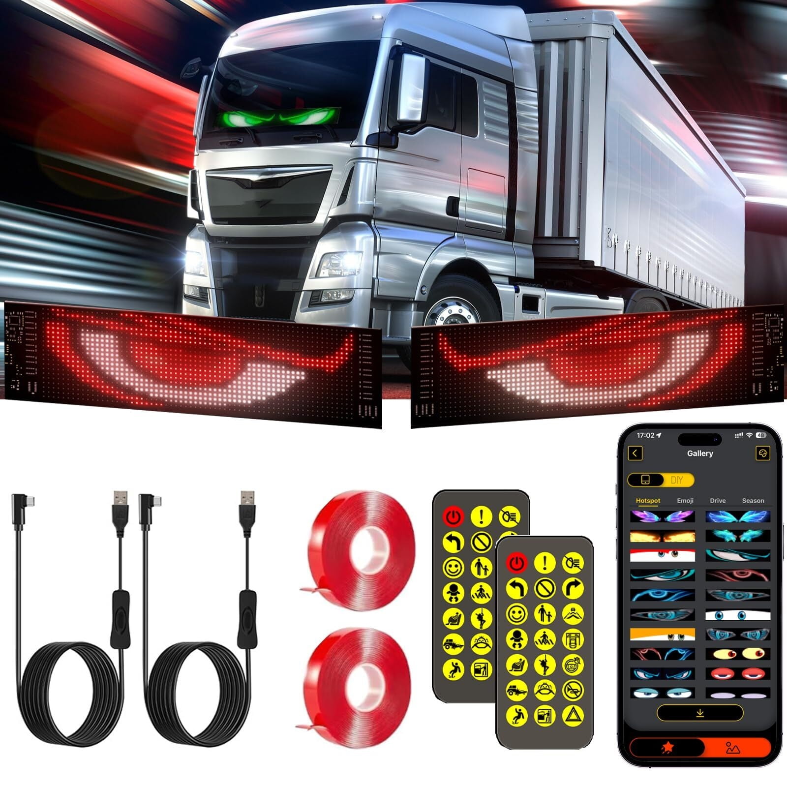 Programmable LED Sign, 15"x4" Flexible LED Scrolling Digital Display ...