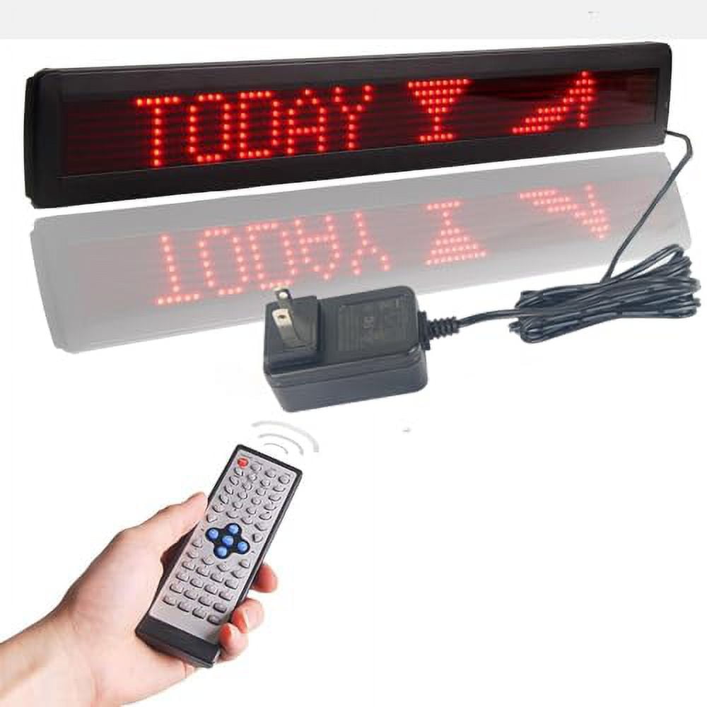 Programmable LED Sign, High Resolution Scrolling LED Sign, Red LED ...