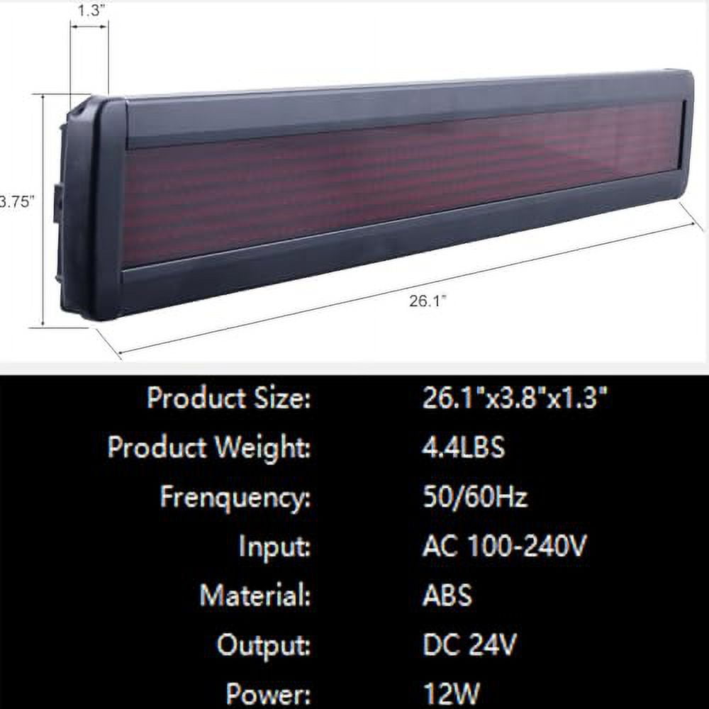 Programmable LED Sign, High Resolution Scrolling LED Sign, Red LED ...
