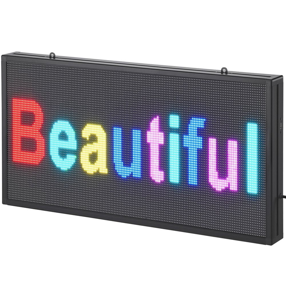 Programmable LED Sign, P5 Full Color LED Scrolling Panel, DIY Custom ...