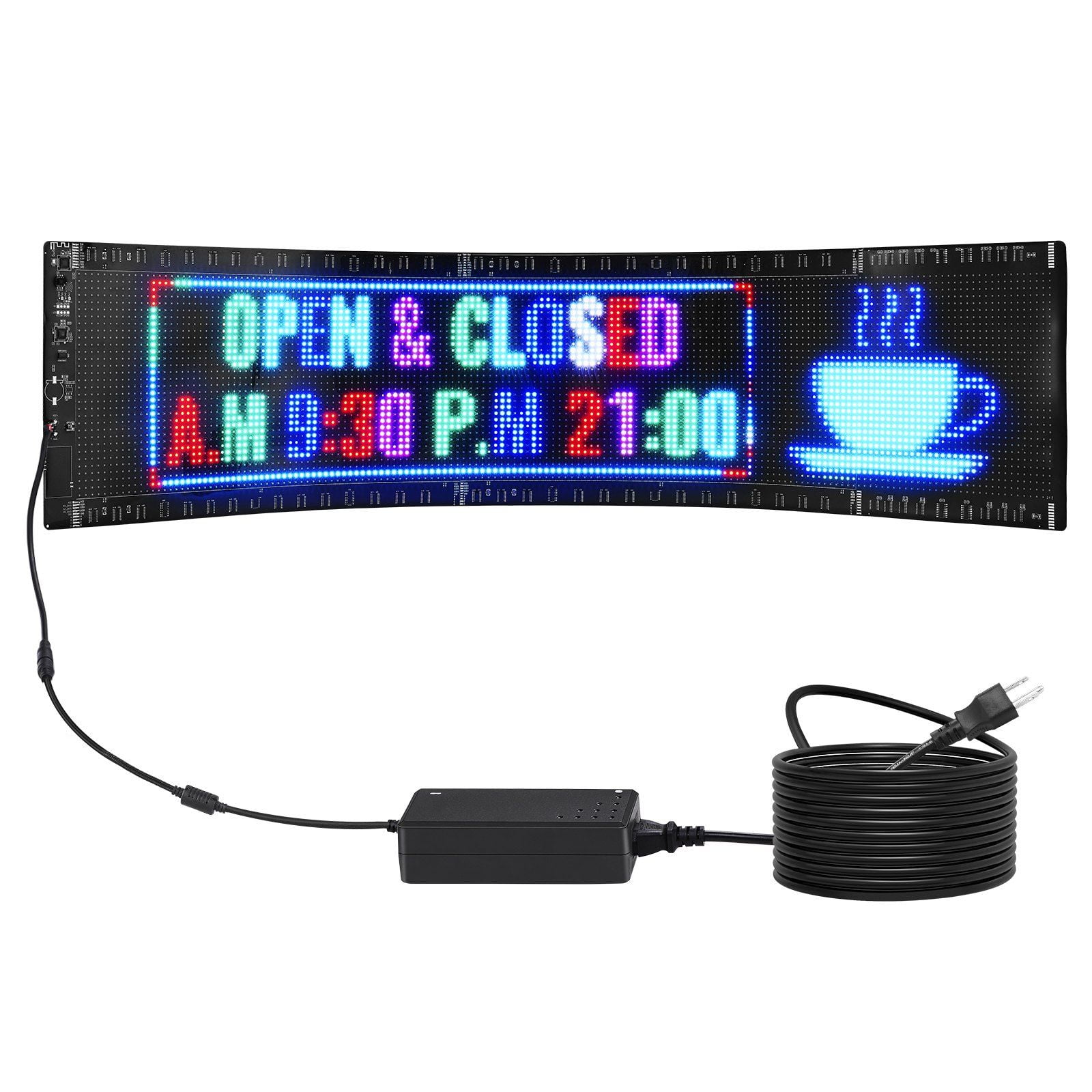 Programmable LED Sign, P5 Full Color LED Scrolling Panel, DIY Custom ...