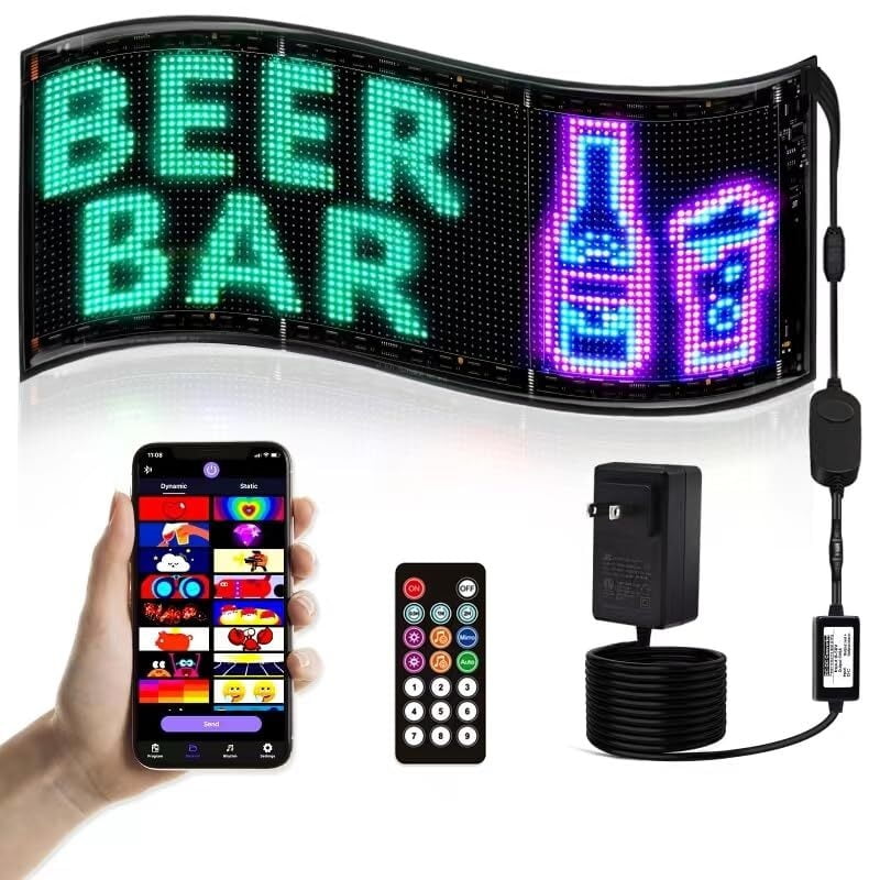 Programmable LED Signs,Flexible Scrolling LED Display,Bluetooth APP ...