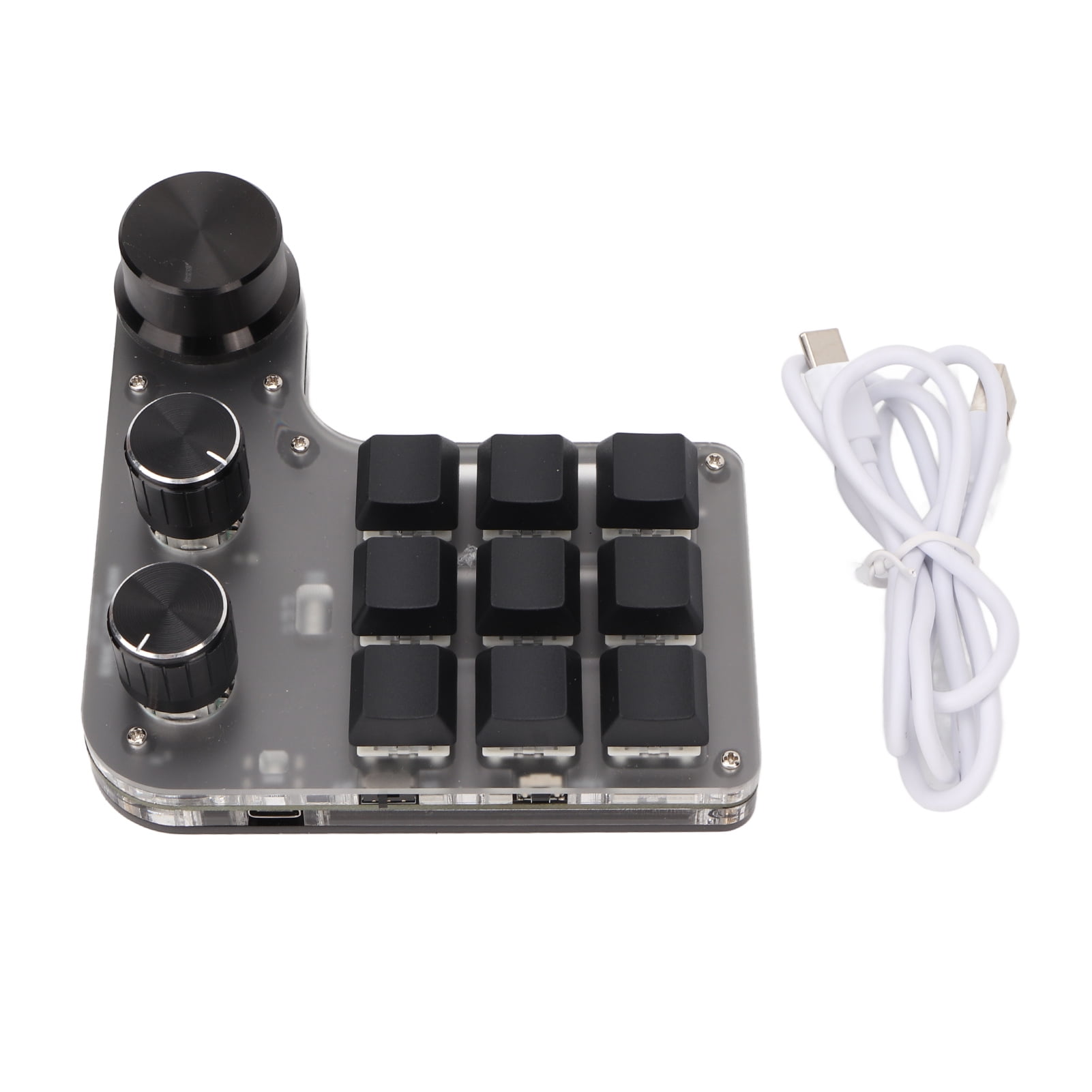 Programmable Macro Keyboard 9 Keys 3 Knobs Usb Bluetooth Connection Osu Gaming Keyboard For