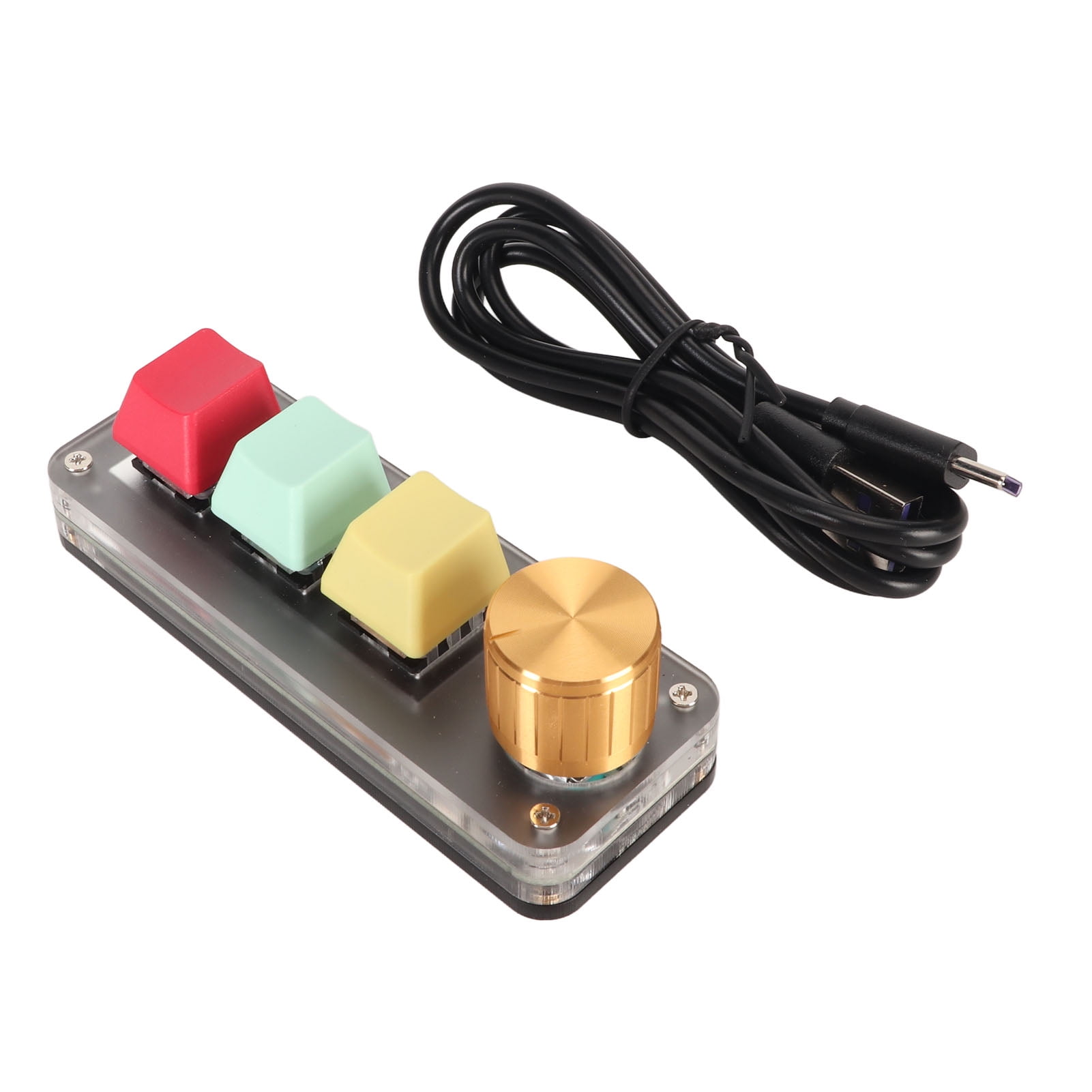 Programmable Mini Keypad With Knob, 3 Key Mechanical Keyboard For ...