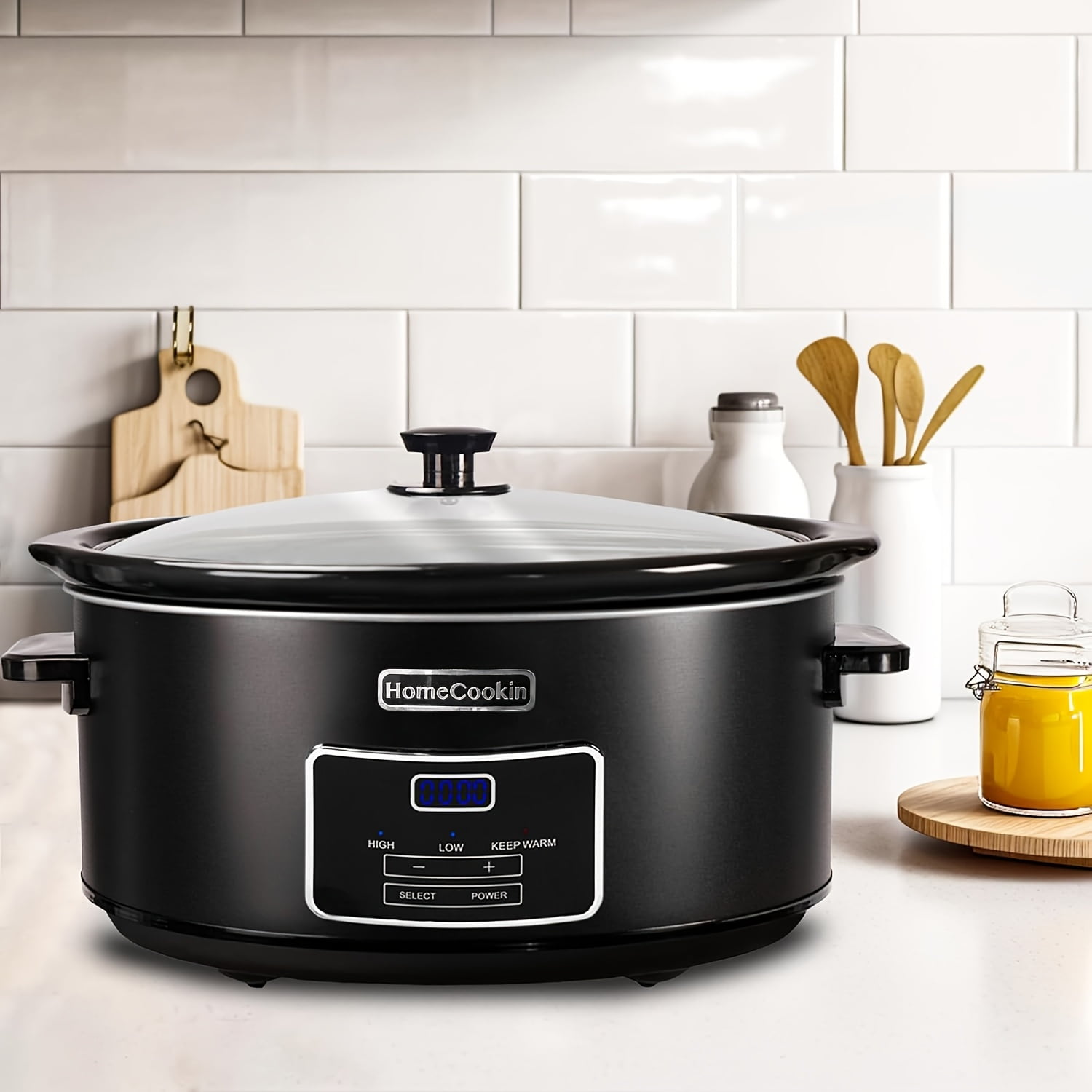 [Programmable Slow Cooker] 7 Quart Programmable Slow Cooker | Black ...