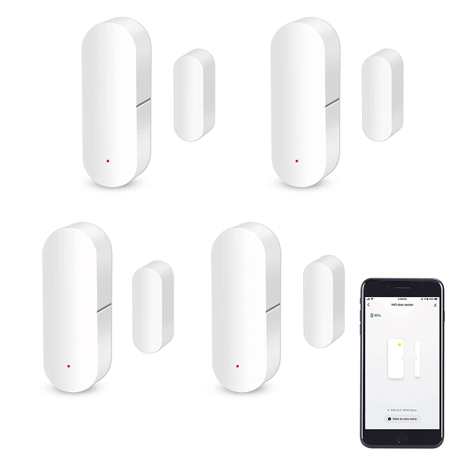 Programmable Smart Door Sensor, WiFi Contact Sensor For Home Security ...