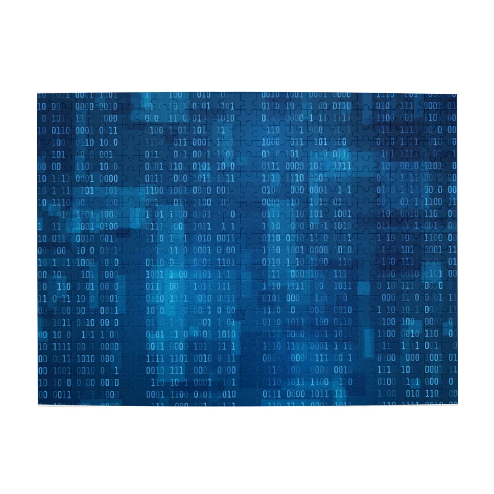 Programmer Binary Code Blue, Jigsaw Puzzles 500 Pieces Wooden Jigsaw Toy Family Game Wall Decor ...