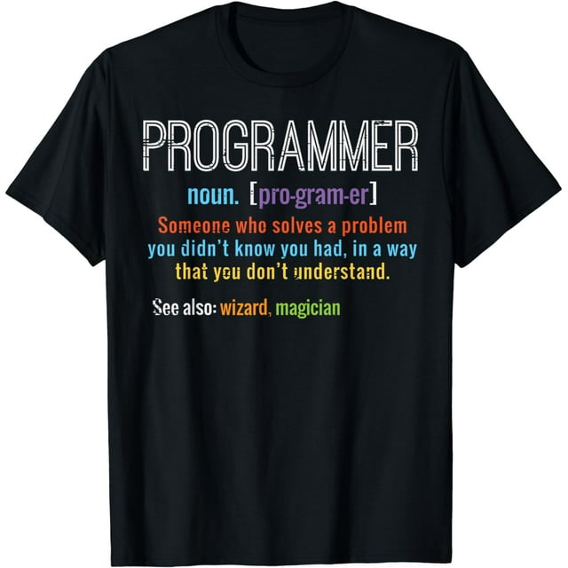 Programmer Definition It Software Developer Coder Men Women T Shirt