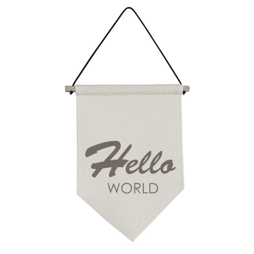 Programmer Interface Hello World Canvas Flag Hanging Wall Art Decor ...