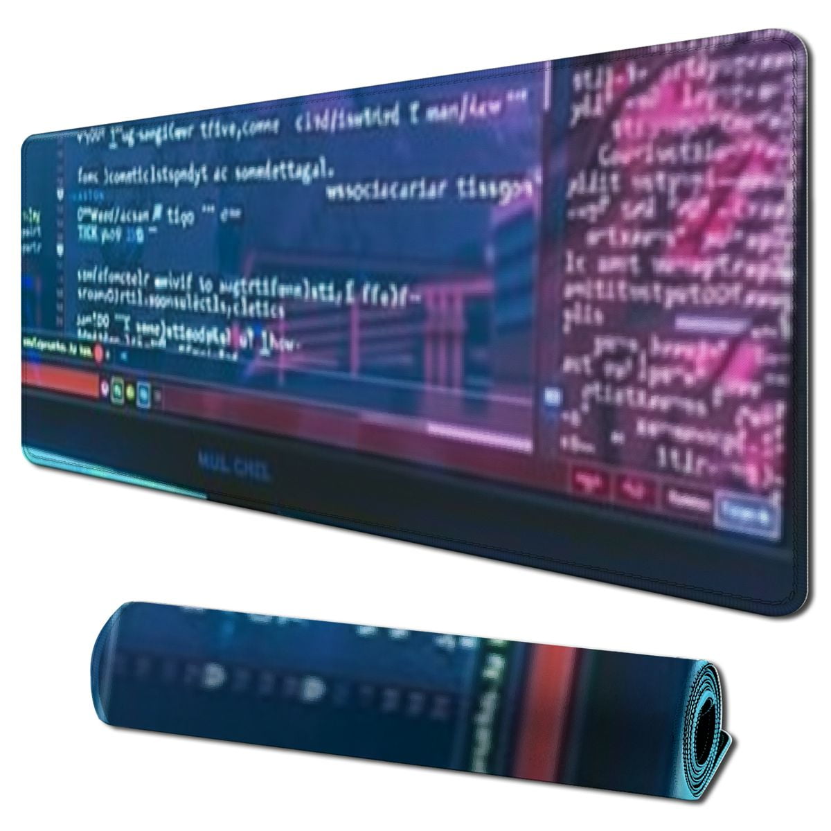 Programmer Programming Code Pattern Large Office Gaming Mouse Pad Strong Adhesion And Durability