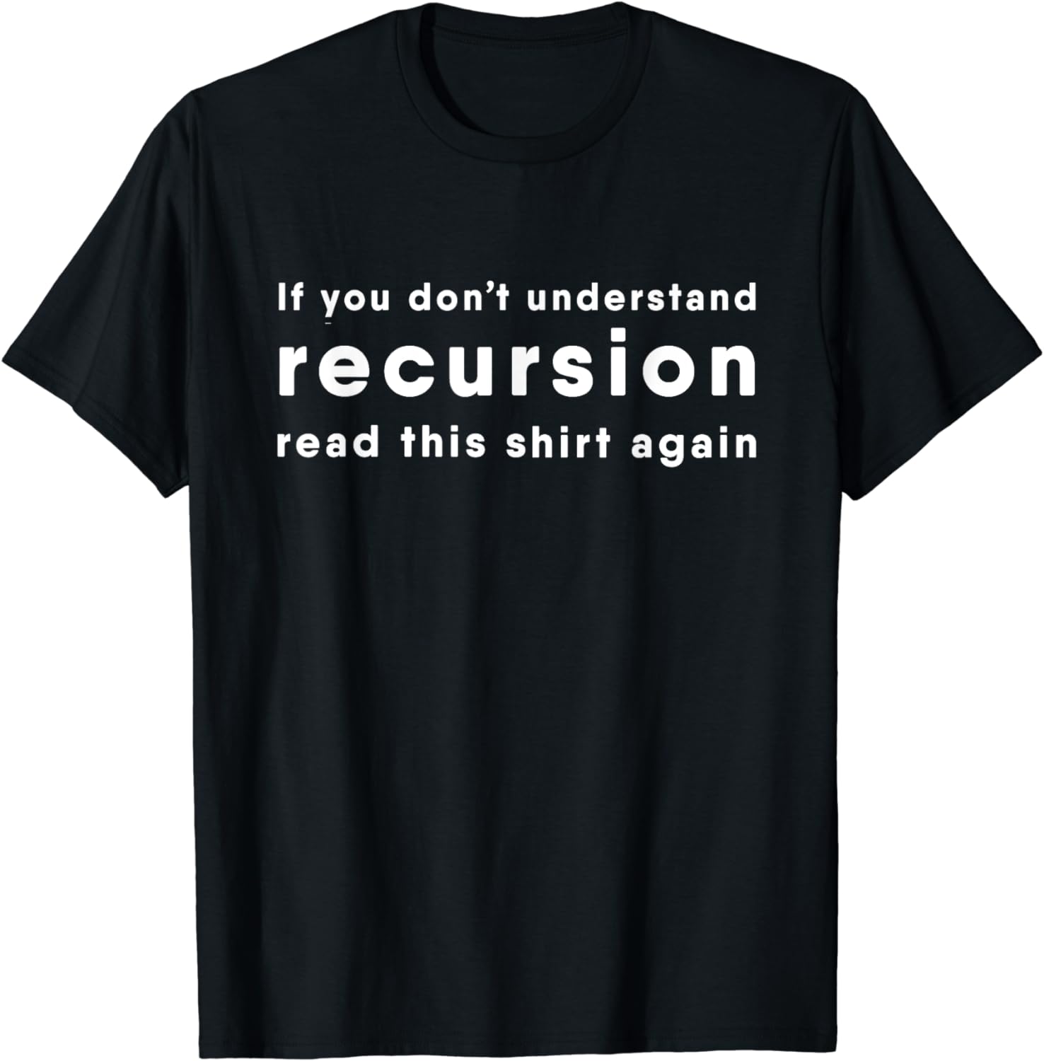 Programmer Recursion Definition Funny Coding T Shirt