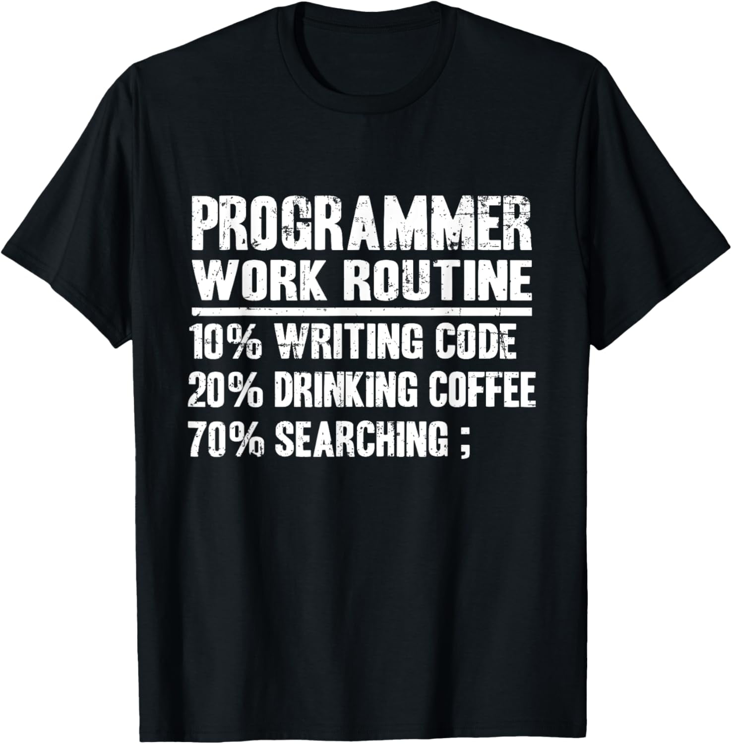 Programmer Work Routine Coding & Coffee Funny Programming T-Shirt - Walmart.com