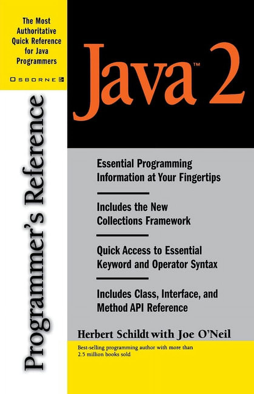 Programmer's Reference Java 2 Programmer's Reference, (Paperback ...