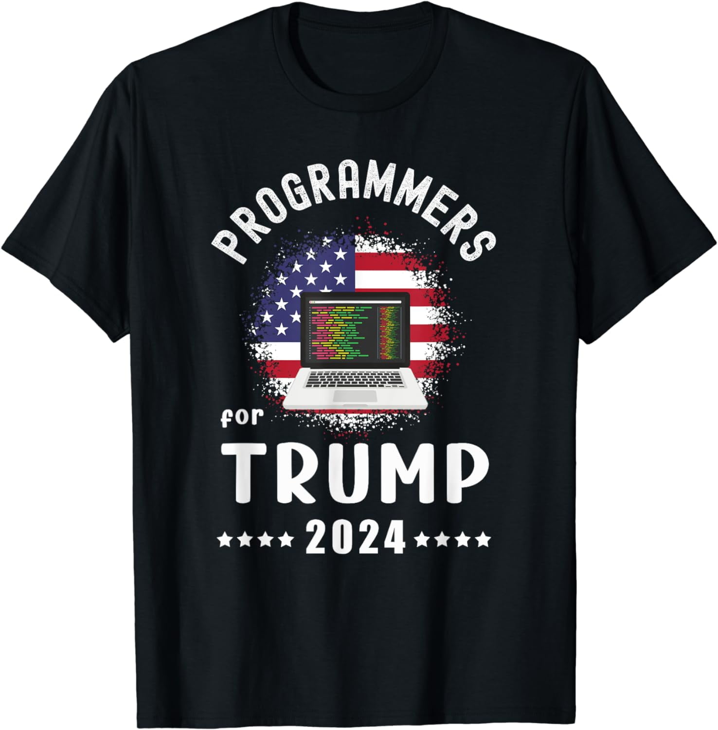 Programmers For Trump 2024 American Flag Vote Trump T-Shirt - Walmart.com