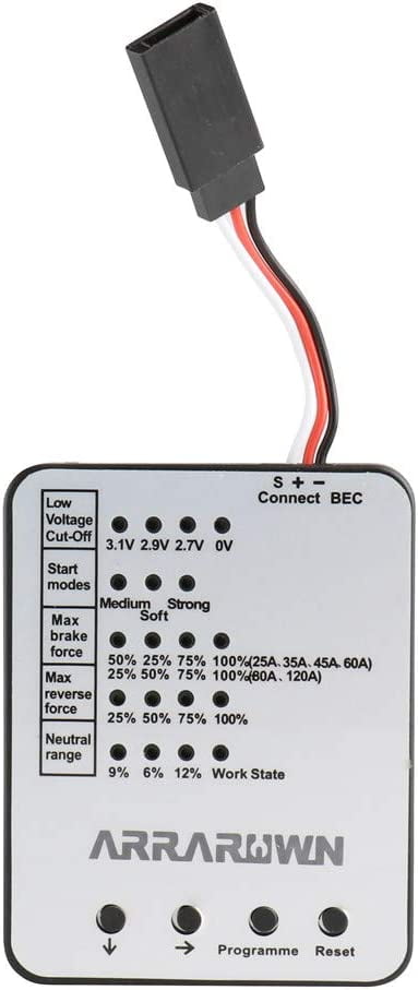 Programming Card RC Car Electronic Speed Controller Programmer LED ...