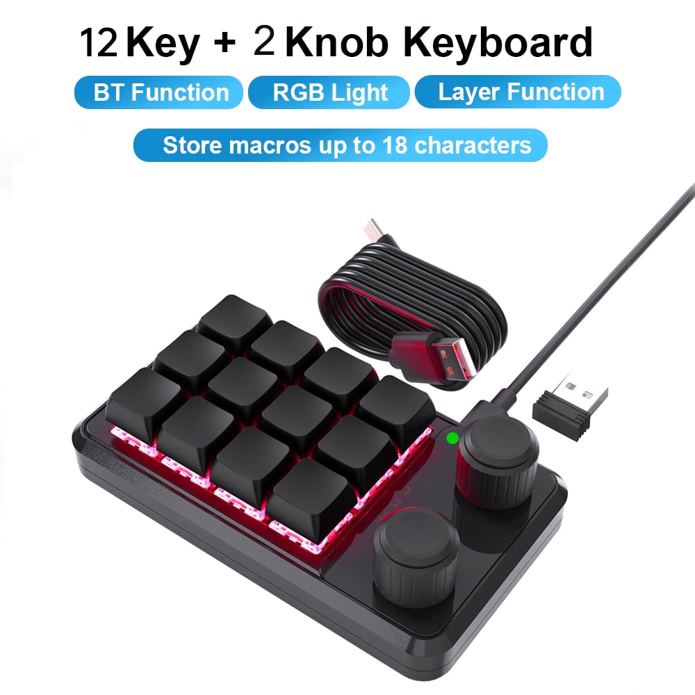 Programming Macro Custom Knob Keyboard RGB 3 Key Copy Paste Mini Button Photoshop Gaming Keypad ...