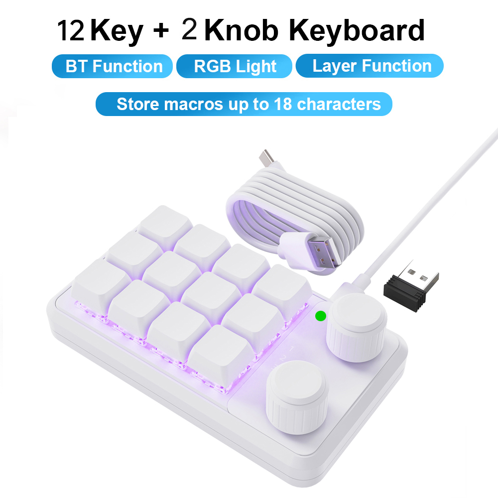 Programming Macro Custom Knob Keyboard RGB 3 Key Copy Paste Mini Button Photoshop Gaming Keypad ...