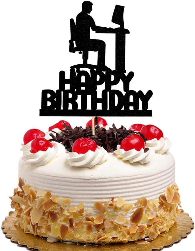 Programming Theme Happy Birthday Cake Topper, Programmer Cake Decor ...