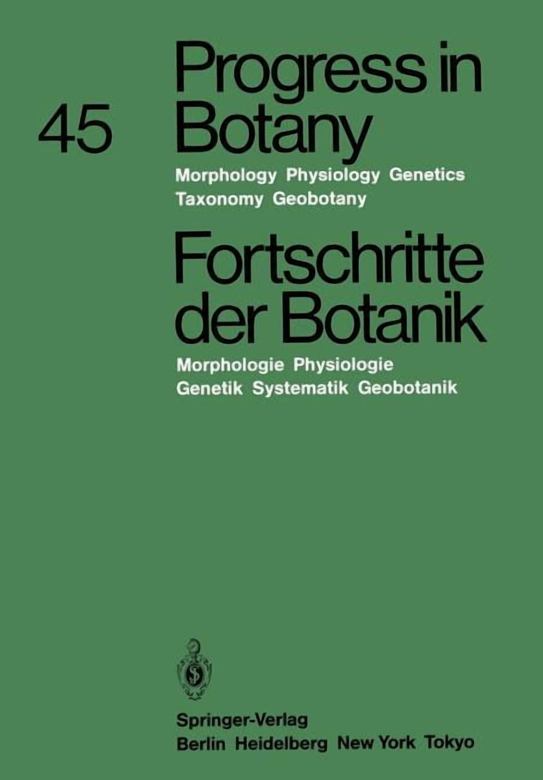 Progress in Botany Progress in Botany / Fortschritte Der Botanik ...