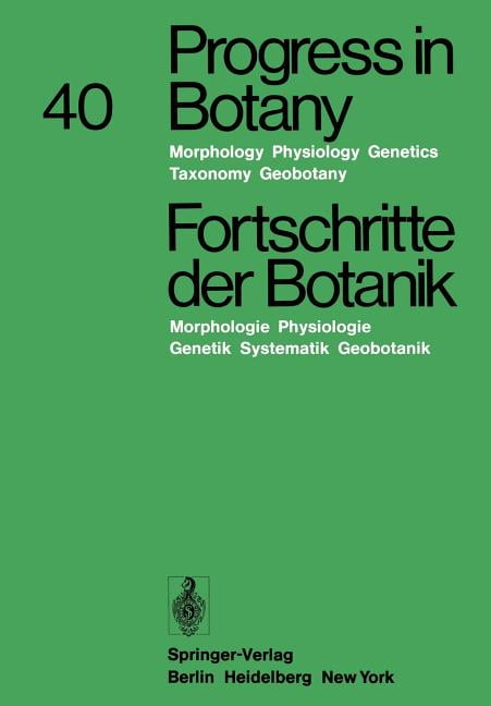 Progress in Botany Progress in Botany/Fortschritte Der Botanik ...