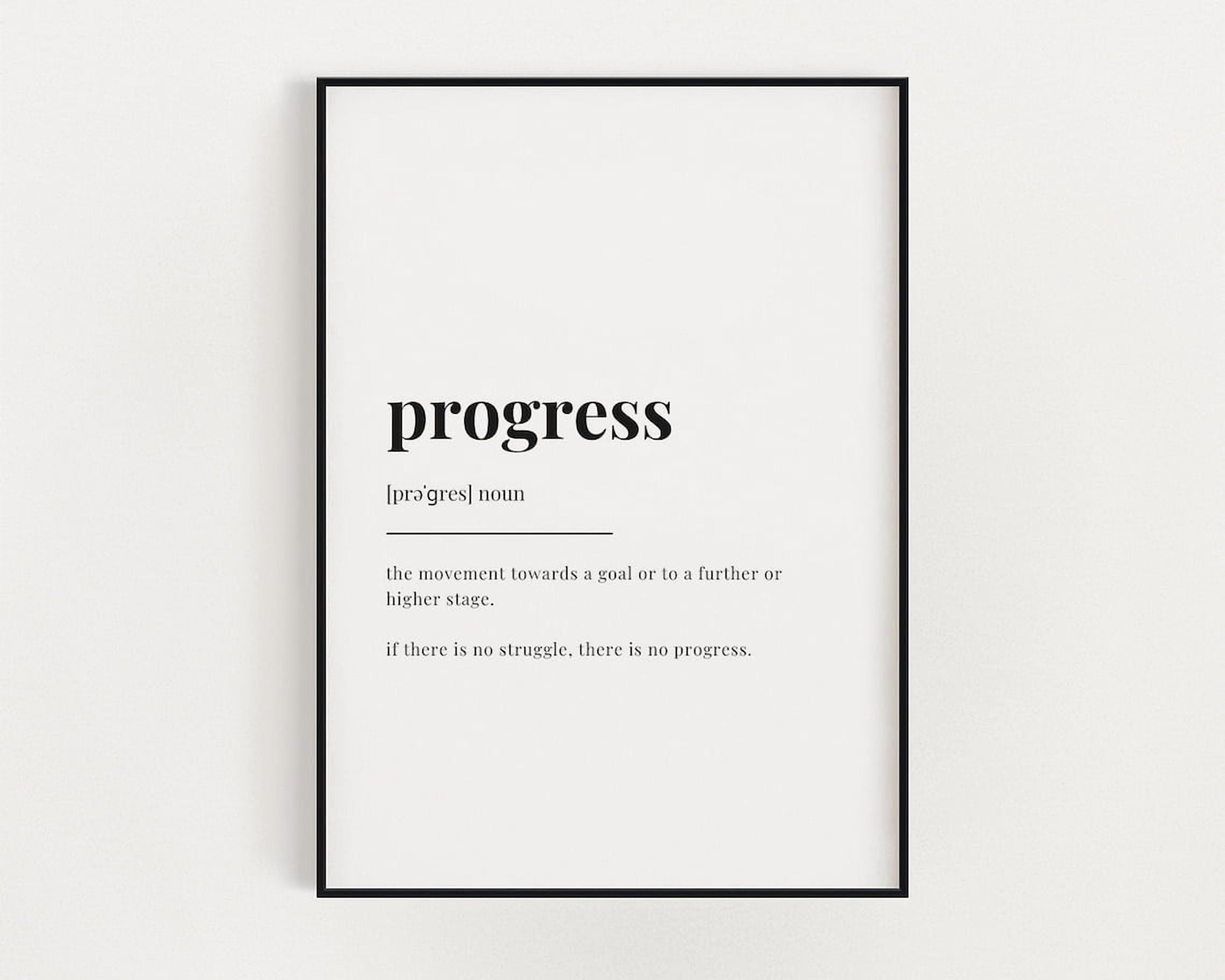 Progress Definition Print, Wall Art Print, Progress Print, Definition ...