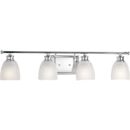 Merry Collection Four-Light Polished Chrome and Etched Glass ...