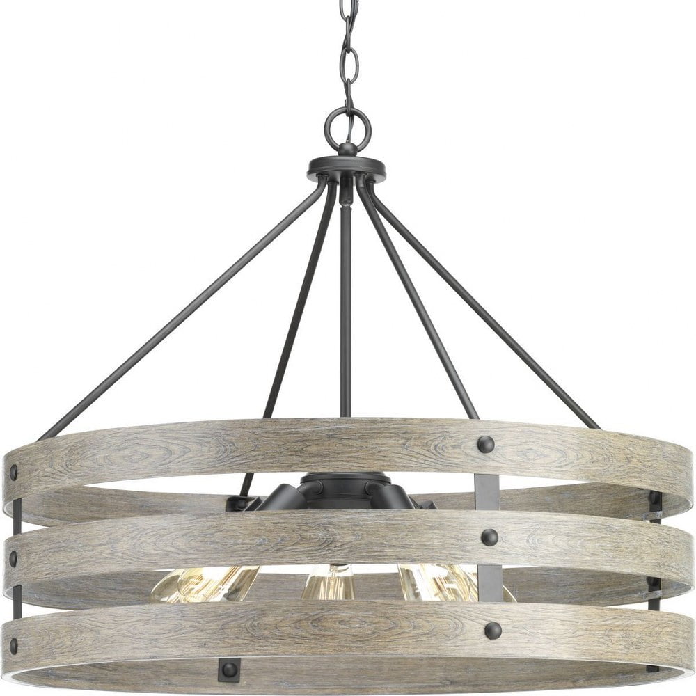Progress Lighting Gulliver 5-Light Pendant, Steel, Graphite, Open ...
