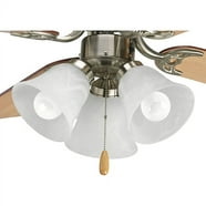 Mainstays 42 inch Downrod Ceiling Fan with Light Kit, Satin Nickel, 4 ...