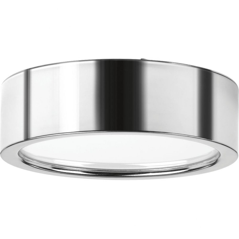 Progress Lighting Portal 1-Light LED Flush Mount, Brushed Nickel, White ...